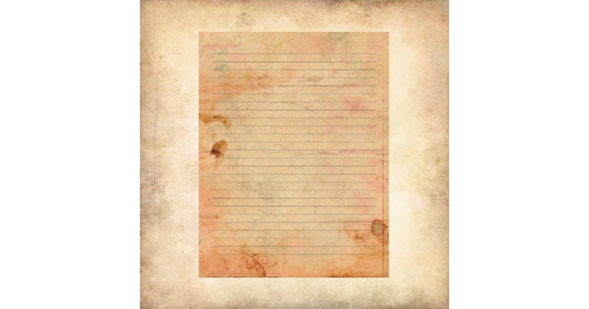 Vintage Stained Writing Paper | Zazzle