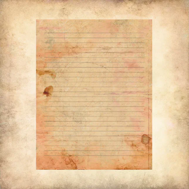 Vintage Stained Writing Paper | Zazzle