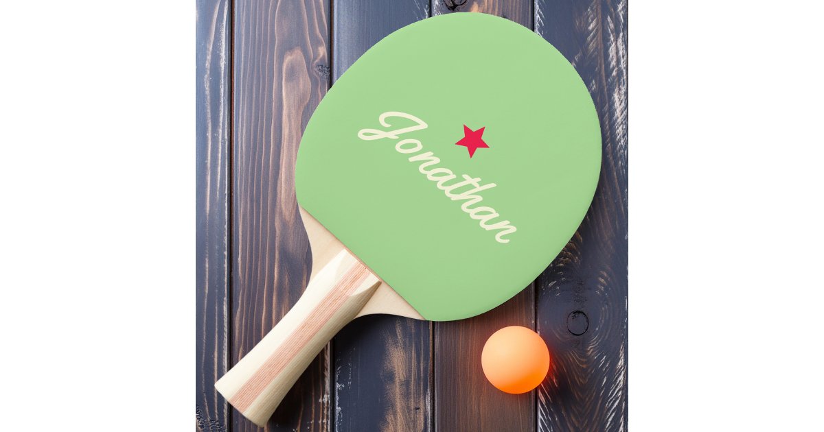 Vintage Star Signature in Cool Mint Ping Pong Paddle | Zazzle