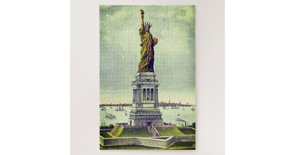 Vintage Statue of Liberty Jigsaw Puzzle | Zazzle