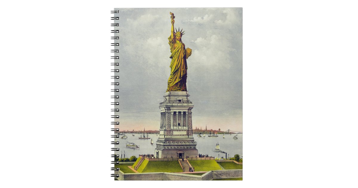 Vintage Statue of Liberty New York Travel Notebook | Zazzle
