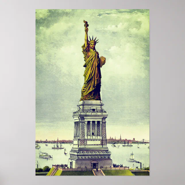 Vintage Statue of Liberty Poster | Zazzle
