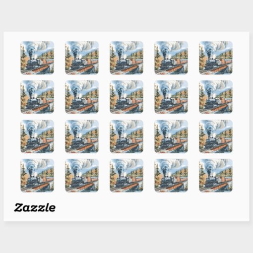 Vintage Steam Engine sticker | Zazzle