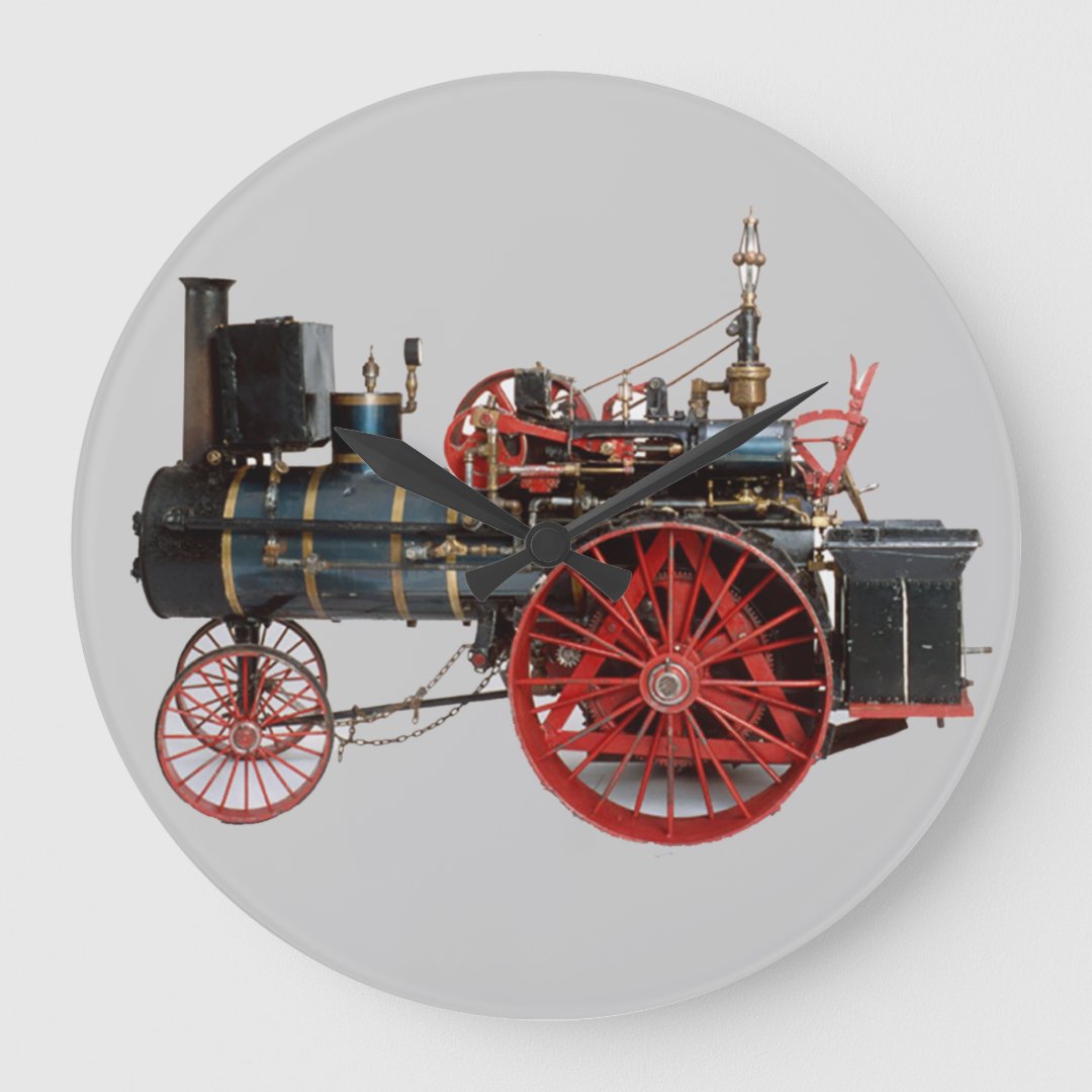 VINTAGE STEAM LOCOMOTIVE LARGE CLOCK | Zazzle