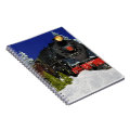 Vintage Steam Locomotive Train in Winter Snow Notebook | Zazzle