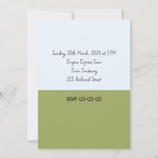 Vintage Steam Train on Railroad Track Art Birthday Invitation | Zazzle
