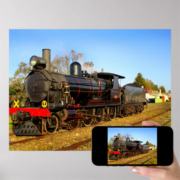 Vintage Steam Train Poster | Zazzle