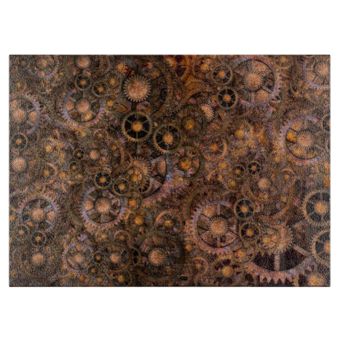 Vintage Steampunk Copper Cogs Cutting Board | Zazzle.com