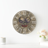Vintage Steampunk Dirigible Airship Large Clock | Zazzle