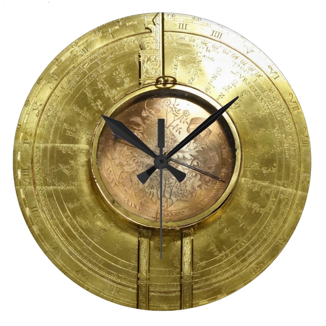 Vintage Steampunk "Drafting Compass" Wall Clock | Zazzle
