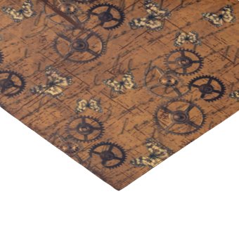 Vintage Steampunk Gears Wallpaper Tissue Paper | Zazzle
