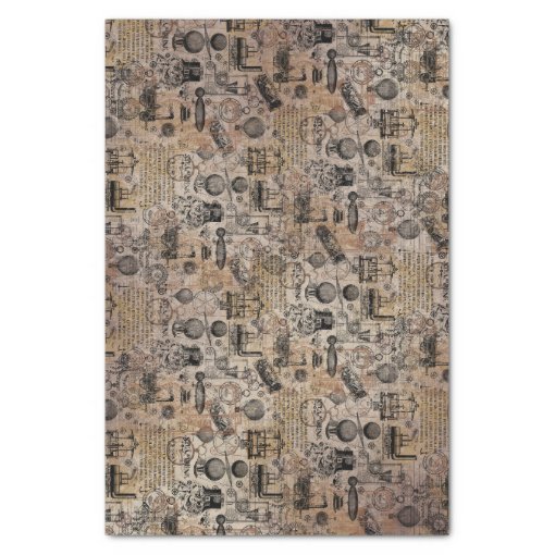 Vintage Steampunk Tissue Paper | Zazzle