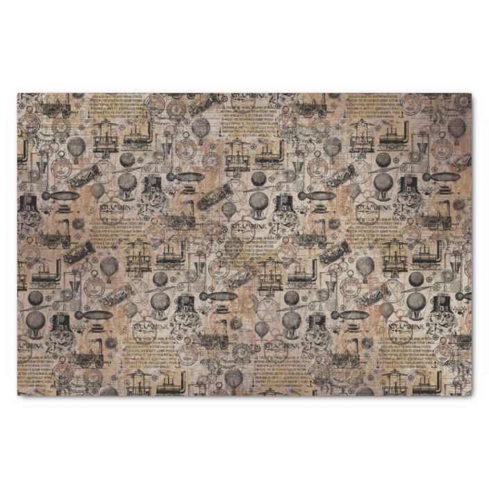 Vintage Steampunk Tissue Paper | Zazzle.com