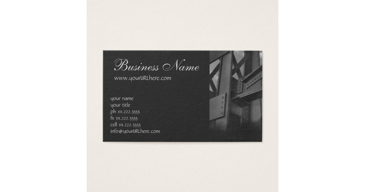 Vintage Steel Construction Skyscraper Architecture Business Card ...