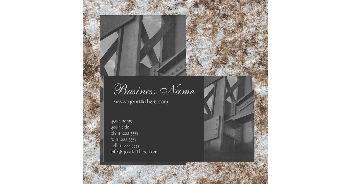 Vintage Steel Construction Skyscraper Architecture Business Card | Zazzle
