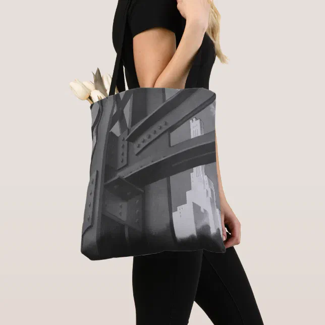 Vintage Steel Construction Skyscraper Architecture Tote Bag | Zazzle