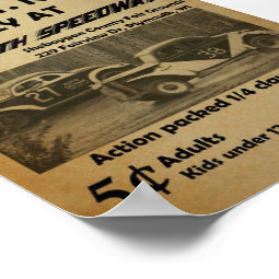 Vintage stock car racing poster | Zazzle