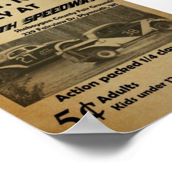 Vintage stock car racing poster | Zazzle