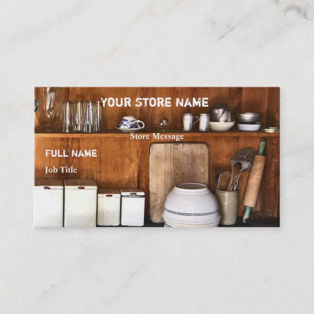 Vintage Store / Bake Shop Business Cards | Zazzle