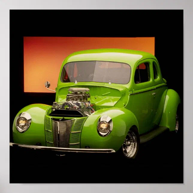 Vintage Street Rod Poster | Zazzle