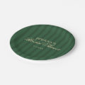 Vintage Striped Classic Script Bridal Shower Paper Plates | Zazzle