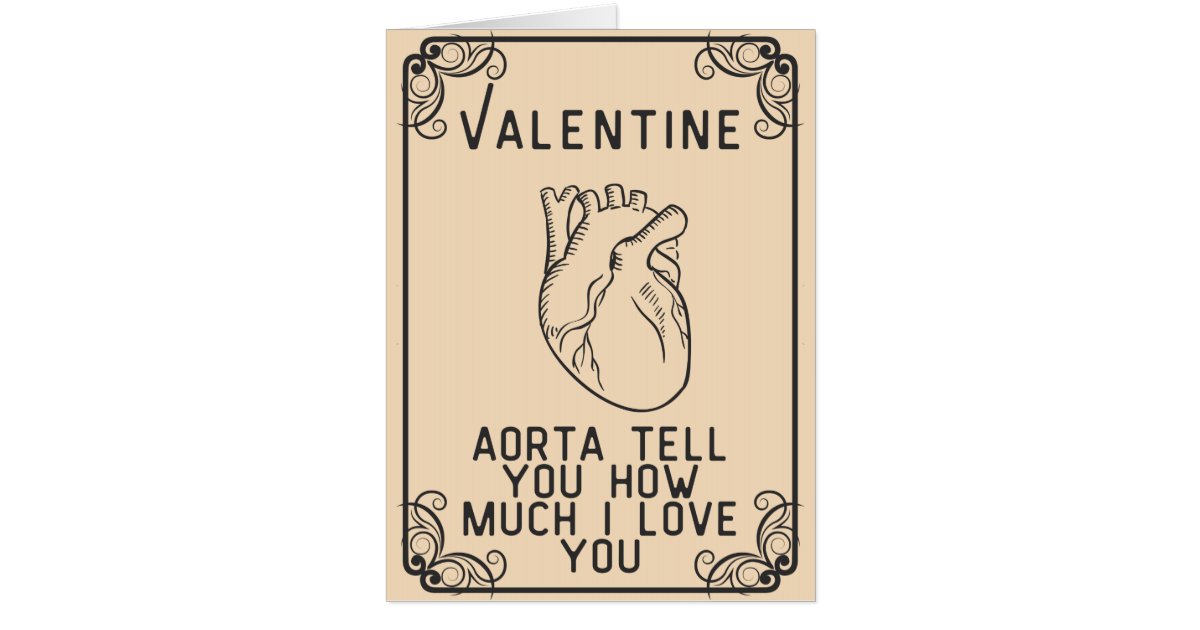 Vintage Style Anatomical Heart Valentine Giant Card | Zazzle