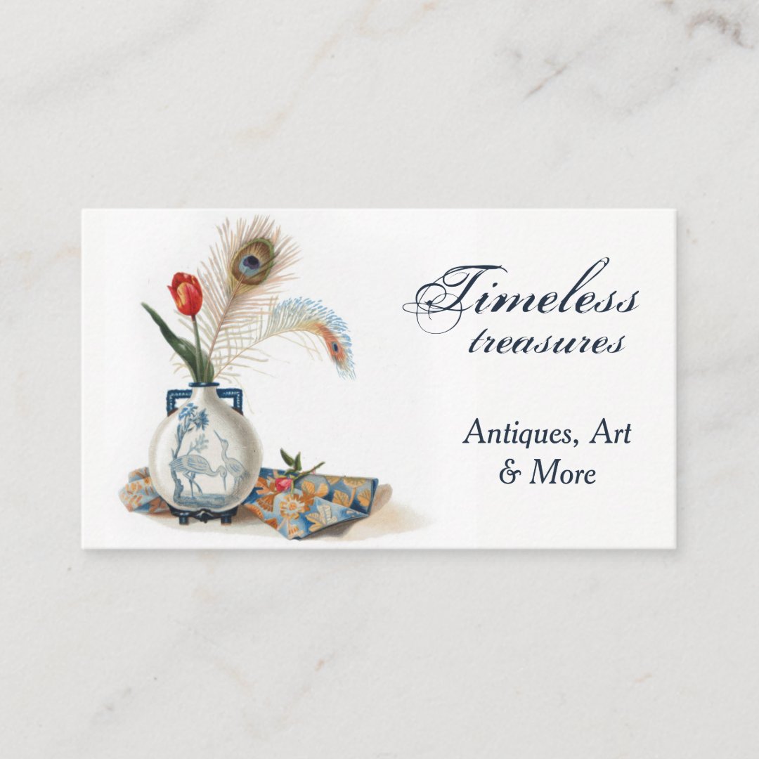 Vintage Style Antique Shop Business Card | Zazzle