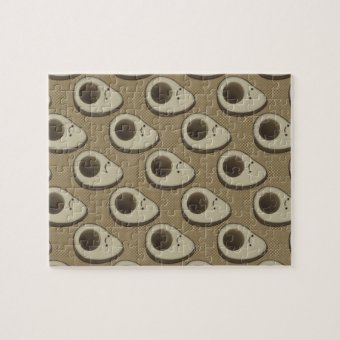 Vintage Style Avocado Pattern Jigsaw Puzzle | Zazzle