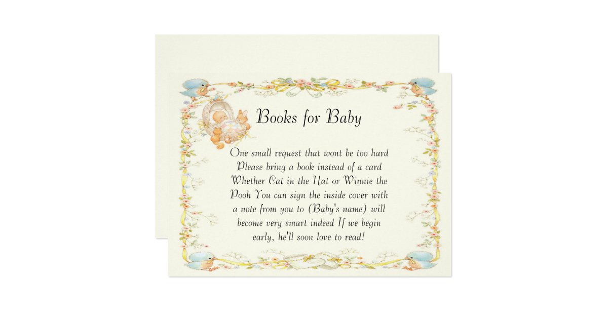 vintage Style Baby Shower Books For Baby Card | Zazzle.com
