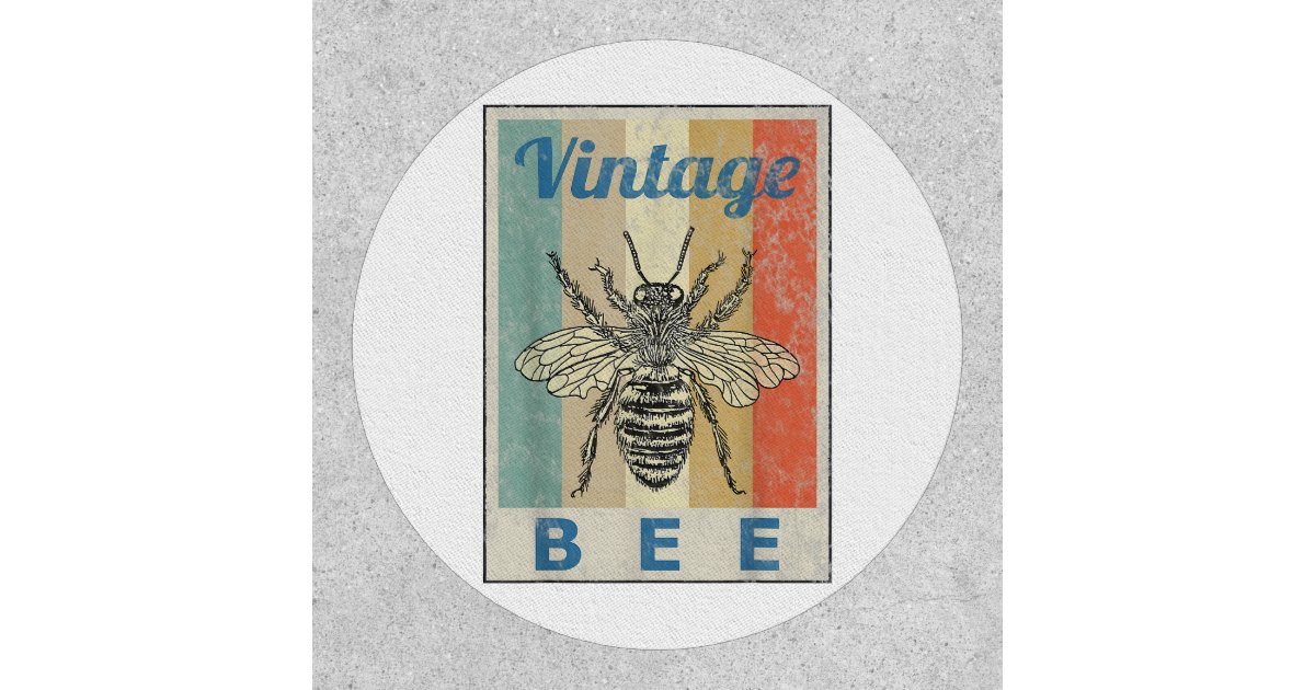 Vintage Style Bee Queen Honey Beekeeper Beekeeping Patch | Zazzle