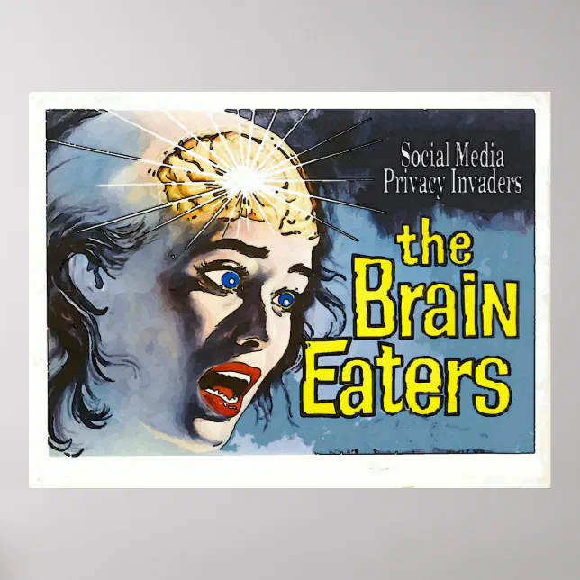 Vintage Style, Brain Eater, Fake Cinema Poster | Zazzle