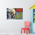 Vintage Style, Brain Eater, Social Media, edit tex Poster | Zazzle