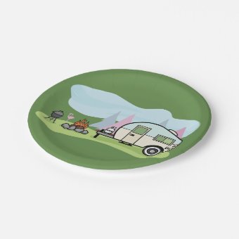 Vintage Style Camper Paper Plates | Zazzle