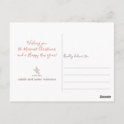 Vintage Style Christmas Photo Filter Postcard | Zazzle