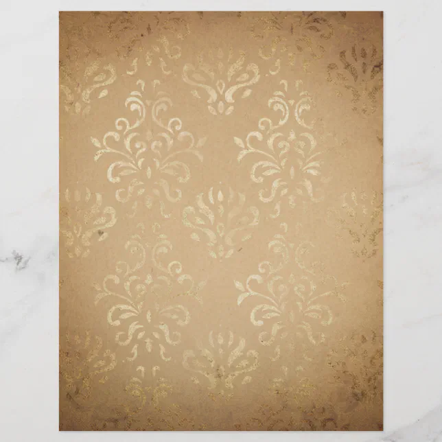 Vintage Style Damask Scrapbook Paper | Zazzle