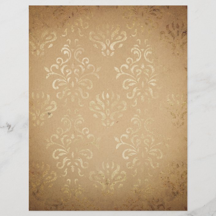 Vintage Style Damask Scrapbook Paper | Zazzle.com