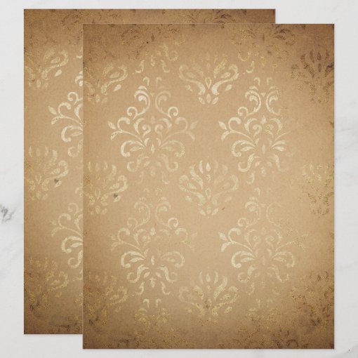 Vintage Style Damask Scrapbook Paper | Zazzle