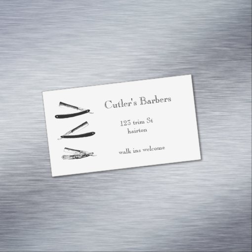 Vintage style elegant barber shop business card | Zazzle