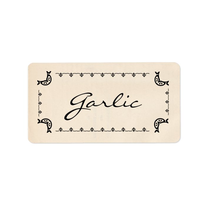 Vintage-Style Garlic Labels | Zazzle.com