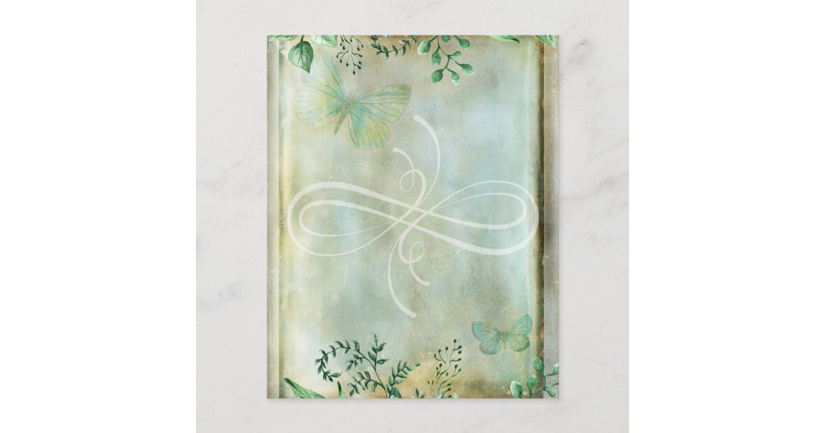 Vintage Style Green Leaves Scrapbook Paper | Zazzle