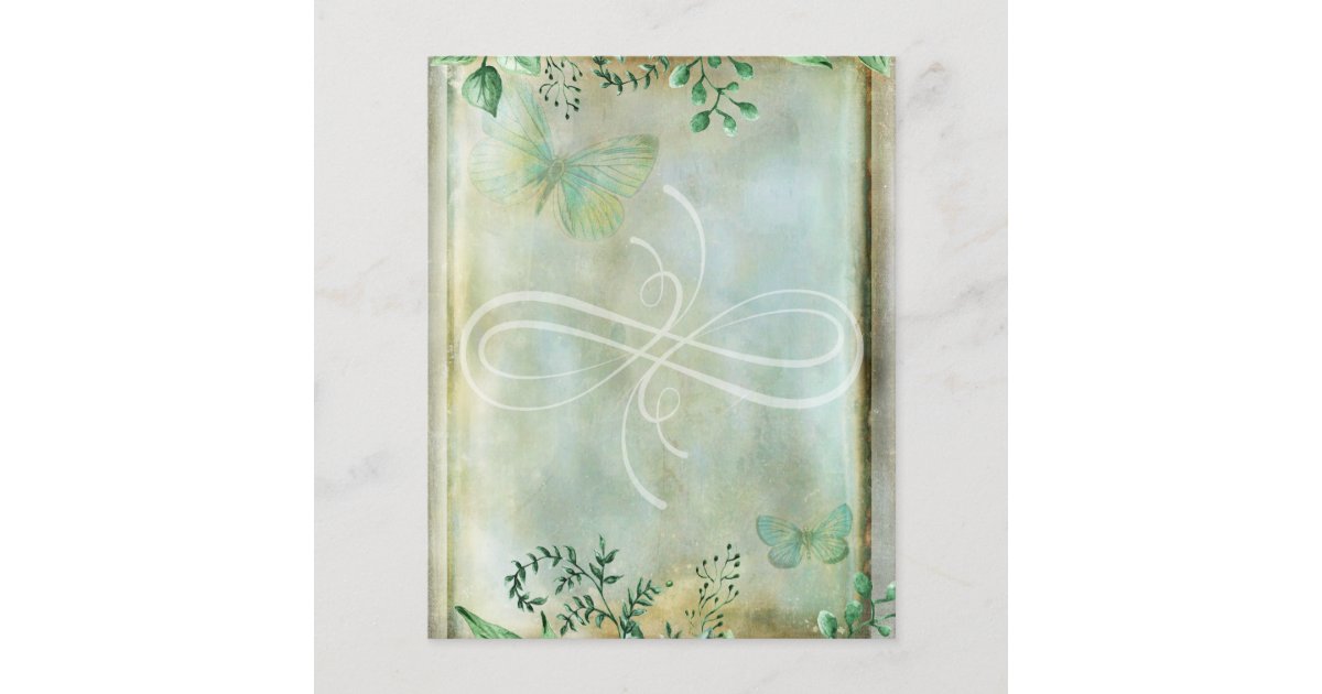 Vintage Style Green Leaves Scrapbook Paper | Zazzle