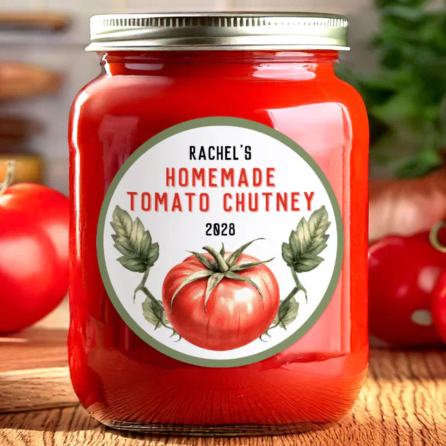 Vintage style homemade Tomato Chutney label | Zazzle