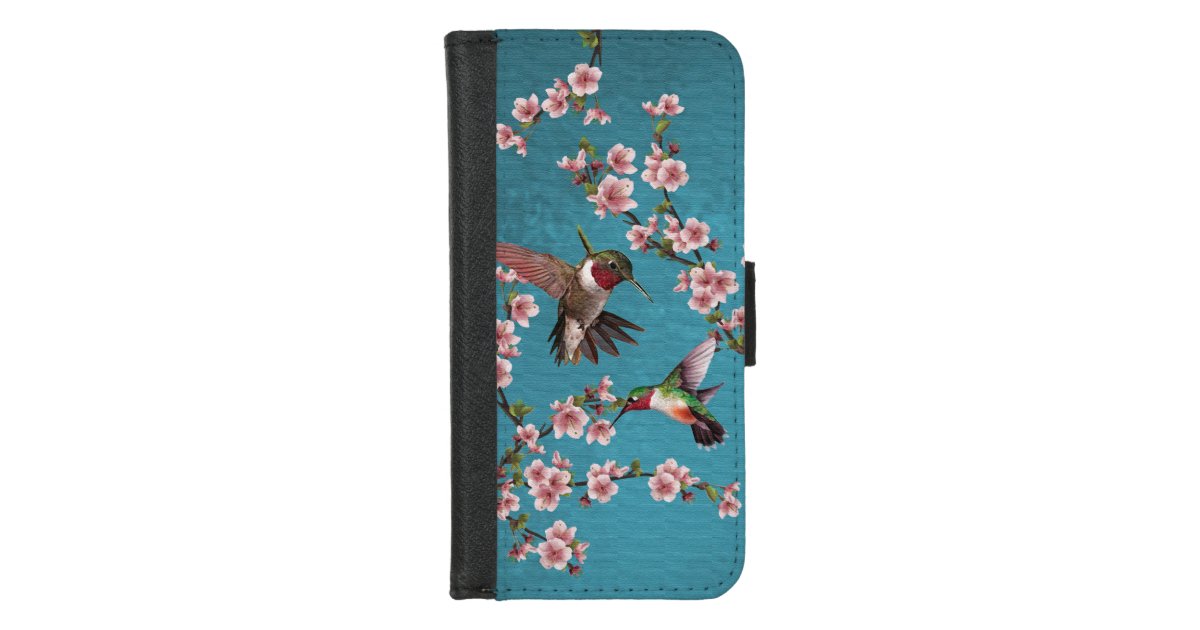 Vintage Style Hummingbirds & Blossoms iPhone Wallet Case | Zazzle