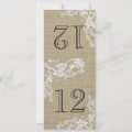 Vintage Style Lace Design Table Number | Zazzle