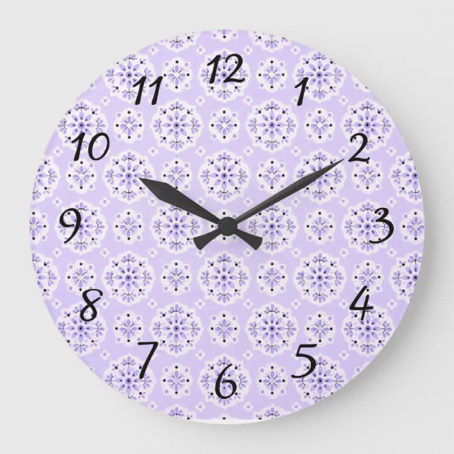 Vintage Style Lavender Purple Pastel Wall Clock | Zazzle