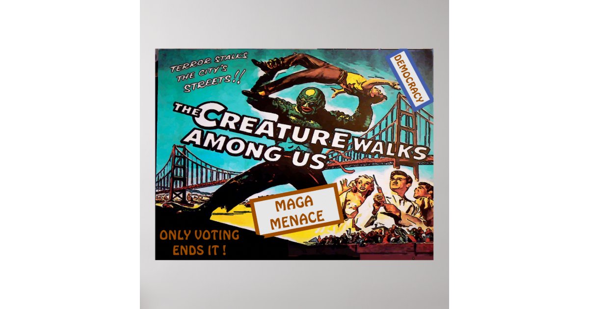 Vintage Style, MAGA Menace, Poster | Zazzle