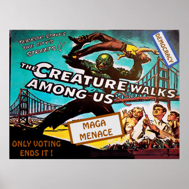 Vintage Style, MAGA Menace, Poster | Zazzle