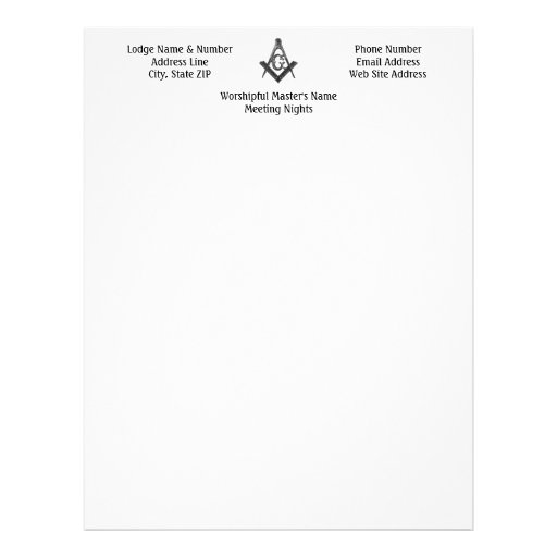 Vintage Style Masonic Lodge Letterhead | Zazzle