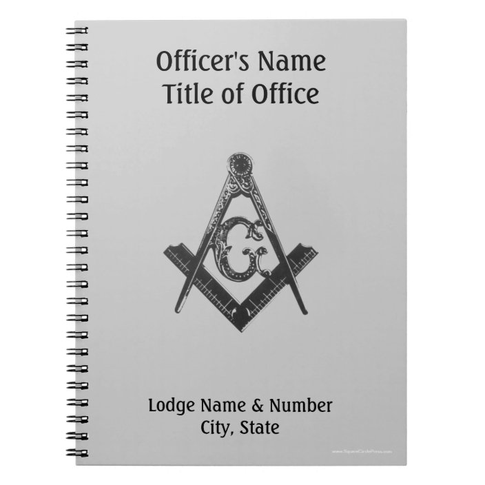 Vintage Style Masonic Lodge Officer's Notebook | Zazzle.com