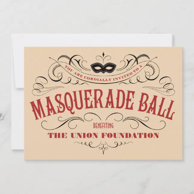 Vintage Style Masquerade Ball Invitations | Zazzle